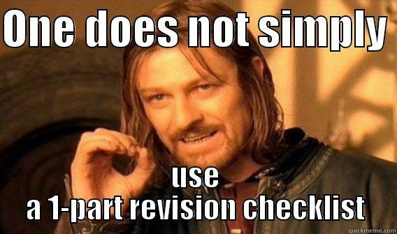 Revision Checklist - Part 2 of 2 - A Writer's Journey